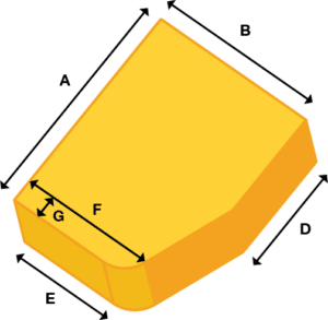 RHF Rounded Corner Cut Off Memory Foam Topper - Foam 4 U